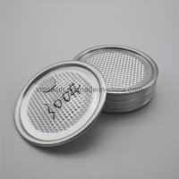 China 300# Aluminum Peel Off Lids Round Pull Ring Canning Lids for sale