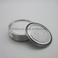 China 300# Aluminum Peel Off Lids Round Pull Ring Canning Lids for sale