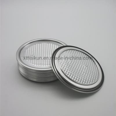 China 300# Aluminum Peel Off Lids Round Pull Ring Canning Lids for sale
