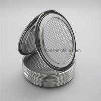 China 300# Aluminum Peel Off Lids Round Pull Ring Canning Lids for sale