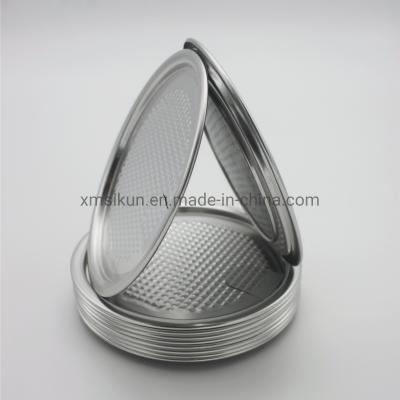 China Corrosion Resistant Tin Can Lid 305# Aluminum Peel Off Lids Round Pull Ring for sale