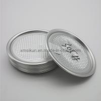 China Corrosion Resistant Tin Can Lid 305# Aluminum Peel Off Lids Round Pull Ring for sale