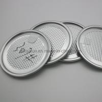 China 307# Aluminum Peel Off Lids Silver Round Pull Ring Canning Lids for sale