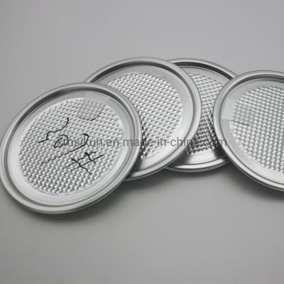 China 307# Aluminum Peel Off Lids Silver Round Pull Ring Canning Lids for sale