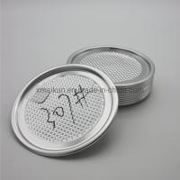 China 307# Aluminum Peel Off Lids Silver Round Pull Ring Canning Lids for sale