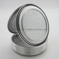 China 307# Aluminum Peel Off Lids Silver Round Pull Ring Canning Lids for sale