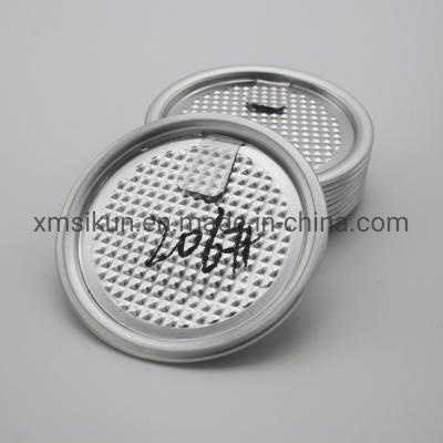 China Aluminum Foil Tin Can Lid 206#  Easy Peel Off End  Light Weight for sale