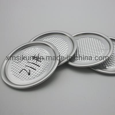 China Food Grade 211#  Easy Peel off End Aluminum Foil Lid for sale