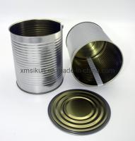 China Empty Round Painted Metal Tin Cans With Lid For Food for sale
