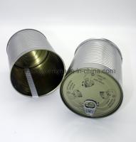 China Empty Round Painted Metal Tin Cans With Lid For Food for sale