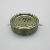 China Wholesale Food Grade Tinplate 209# Gold Coating Easy Open Lid for Food Can for sale
