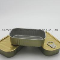China High Quality 311# Wholesale Sardines Small Square Tin Cheap Can Tuna Canned Food Grade for Fish Packing for sale
