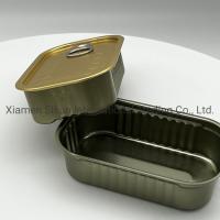China 311# Wholesale Sardines Small Square Tin Cheap Can Canned Fish Best Quality Tuna Can Food Grade for Sardine Fish Packing for sale