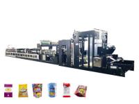 China Stand Up Zipper Pouch Making Machine With Double Unwinder & Center sealing function for sale