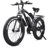 China 26 Inch Electric Full Suspension Fat Bike 48V 750W Motor 21 Speed Gears LCD Display for sale
