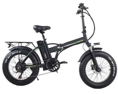 China 48V 500W 20 Inch Foldable Fat Tire Electric Bike with 48V 15Ah Lithium Battery for sale