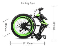 China 48V 500W 26 Inch Foldable Fat Tyre Electric Bicycle with 13Ah Lithium Battery for sale
