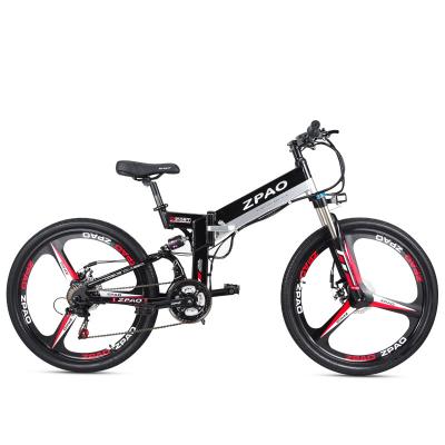 China 26 Inch Electric Mountain Bike 48V 250W 350W with 10.4AH Hidden Battery and Integrated Wheel for sale
