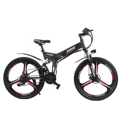 China 48V 10Ah Folding Electric Mountain Bike 26 Inch 21 Speed Shimano Derailleur for sale