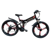 China 48V 10Ah Folding Electric Mountain Bike 26 Inch 21 Speed Shimano Derailleur for sale