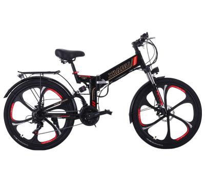 China 26 Inch 48V 350W Rear Hub Motor Electric Mountain Bike 24 Speed Double Disc Brake for sale