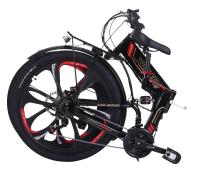 China 26 Inch 48V 350W Rear Hub Motor Electric Mountain Bike 24 Speed Double Disc Brake for sale