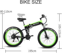 China 48V 500W 26 Inch 4.0 Fat Tyre Folding Electric Bike with Adjustable Stem for sale