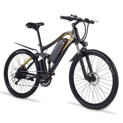 China Full Suspension Rear Hub Motor Electric Bicycle 48V 17Ah 500W 27.5 Inch Wheel for sale