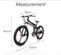 China 48V 26 Inch Electric Folding Bike with 21 Speed Shimano Derailleur and 12.8Ah Battery for sale