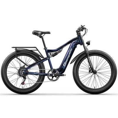 China 48V 1000W Electric Mountain Bike 26x3.0 Fat Tire with 17.5Ah Lithium Battery Disc Brake for sale
