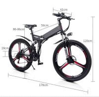 China 400W 26 Inch Full Suspension Electric Folding Bike 48V 10.4Ah Lithium Battery Disc Brake for sale