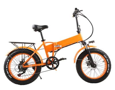 China 20 Inch Foldable Fat Tyre Electric Bike 48V 500W Motor 10Ah Lithium Battery 7 Speed for sale