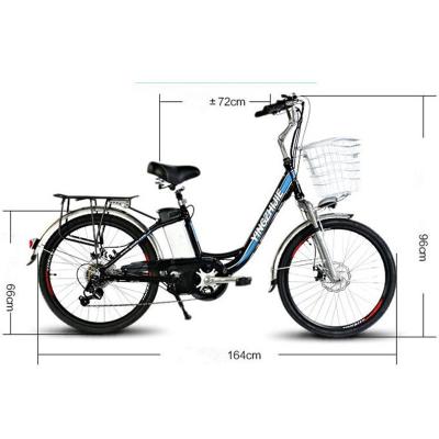 China 48V 250W 24 Inch Electric Bicycle with Battery Indicator and 7 Speed Gears for sale