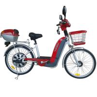 China 48V 12Ah Single Speed Electric Bike with Steel Suspension Fork 350W Motor 24 Inch for sale