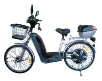 China 48V 12Ah Single Speed Electric Bike with Steel Suspension Fork 350W Motor 24 Inch for sale