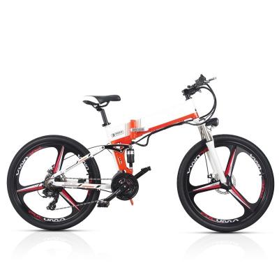 China 48V 12.8Ah Lithium Battery Full Suspension Electric Mountain Bike 350W 26 Inch for sale