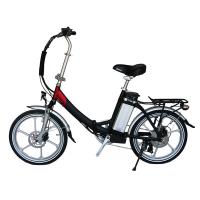 China Foldable E Bicycle with Integrated Wheel and Brushless Motor Red Black Optional 36V for sale