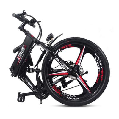 China Digital 48V 400W Peak Intergrated Wheel Mountain Ebike Foldable With Hidden Lithium Battery for sale