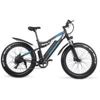 China 48V 17Ah 1000W Electric Fat Tire Bike 26x4.0 Double Suspension 7 Speed Ebike for sale