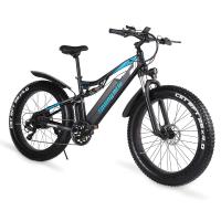 China 48V 17Ah 1000W Electric Fat Tire Bike 26x4.0 Double Suspension 7 Speed Ebike for sale