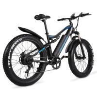 China 48V 17Ah 1000W Electric Fat Tire Bike 26x4.0 Double Suspension 7 Speed Ebike for sale