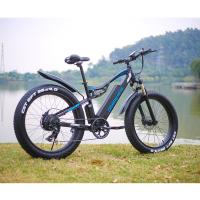 China 48V 17Ah 1000W Electric Fat Tire Bike 26x4.0 Double Suspension 7 Speed Ebike for sale
