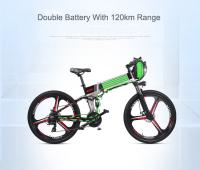 China Full Suspension Mountain Electric Bike 48V 350W Dual Battery 120KM Long Range Ebike for sale