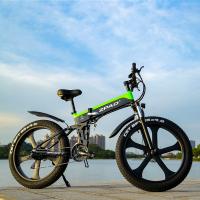 China Folding Full Suspension Fat Tire Electric Bike 1000W 48V 26x4.0 Snow Tire Disc Brake for sale