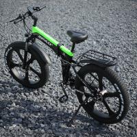 China Folding Full Suspension Fat Tire Electric Bike 1000W 48V 26x4.0 Snow Tire Disc Brake for sale
