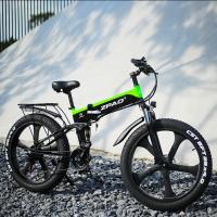 China Folding Full Suspension Fat Tire Electric Bike 1000W 48V 26x4.0 Snow Tire Disc Brake for sale