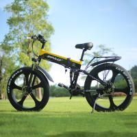 China Folding Full Suspension Fat Tire Electric Bike 1000W 48V 26x4.0 Snow Tire Disc Brake for sale