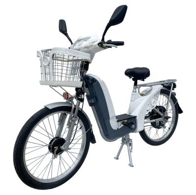 China 48V 350W Rear Hub Electric Bicycle 24 Inch Single Speed E Bike with LCD Display for sale