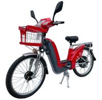 China 48V 350W Rear Hub Electric Bicycle 24 Inch Single Speed E Bike with LCD Display for sale