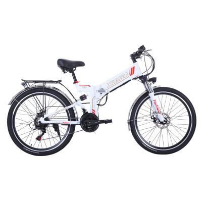 China Foldable 48V 10.4Ah Electric Bicycle 26 Inch Aluminium Alloy Frame Black White for sale
